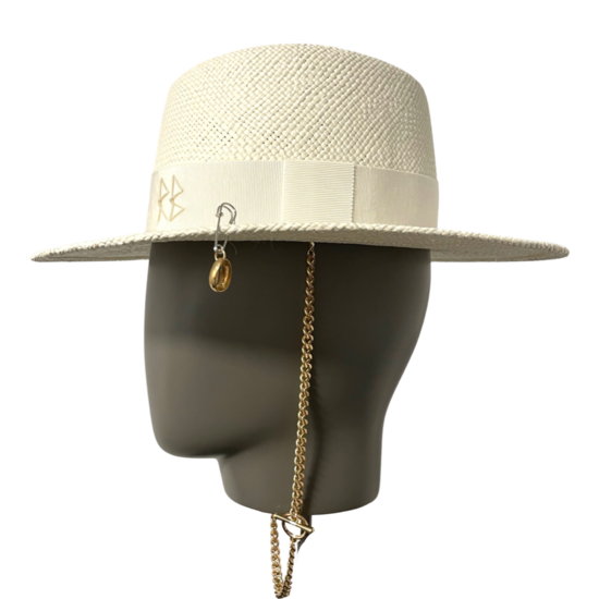 Chain Strap Straw Gambler Hat | Fashion Hats by Ruslan Baginskiy ...